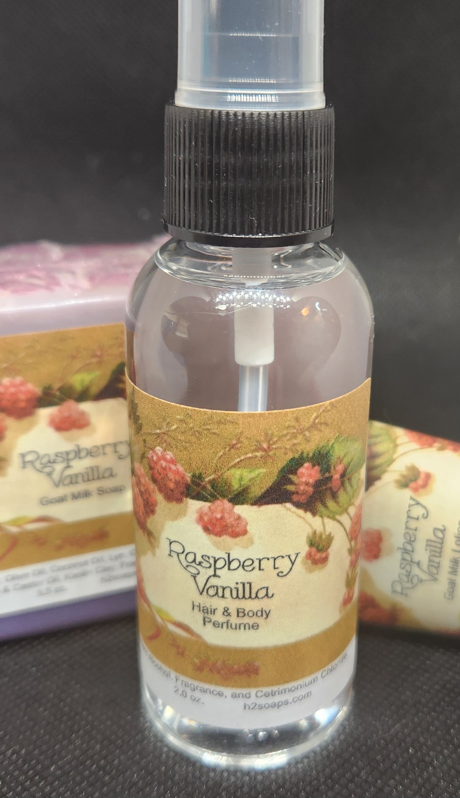 Hair and Body Perfume Raspberry Vanilla – H2 Soaps, LLC